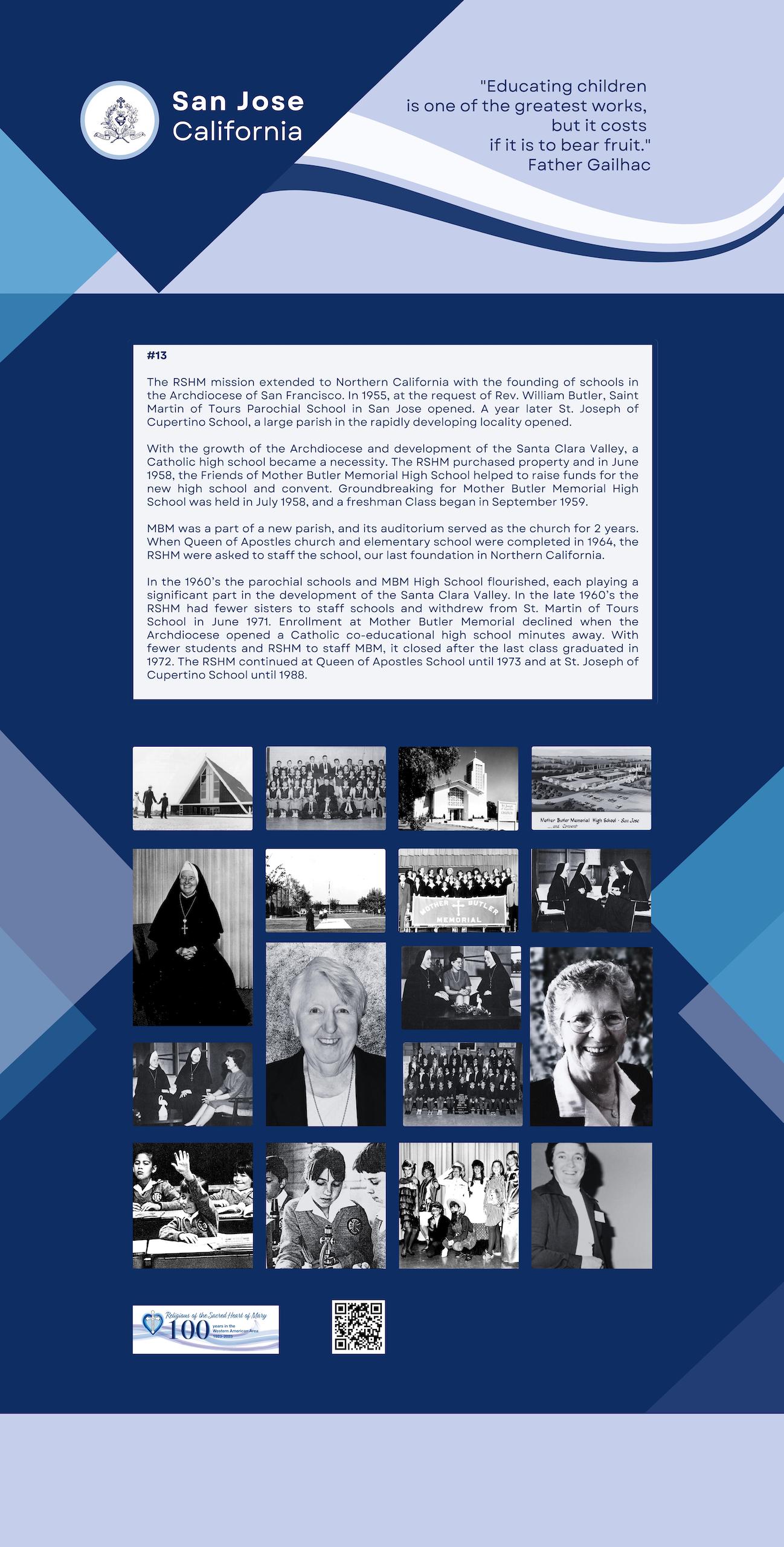 13 – San Jose, California – RELIGIOUS OF THE SACRED HEART OF MARY