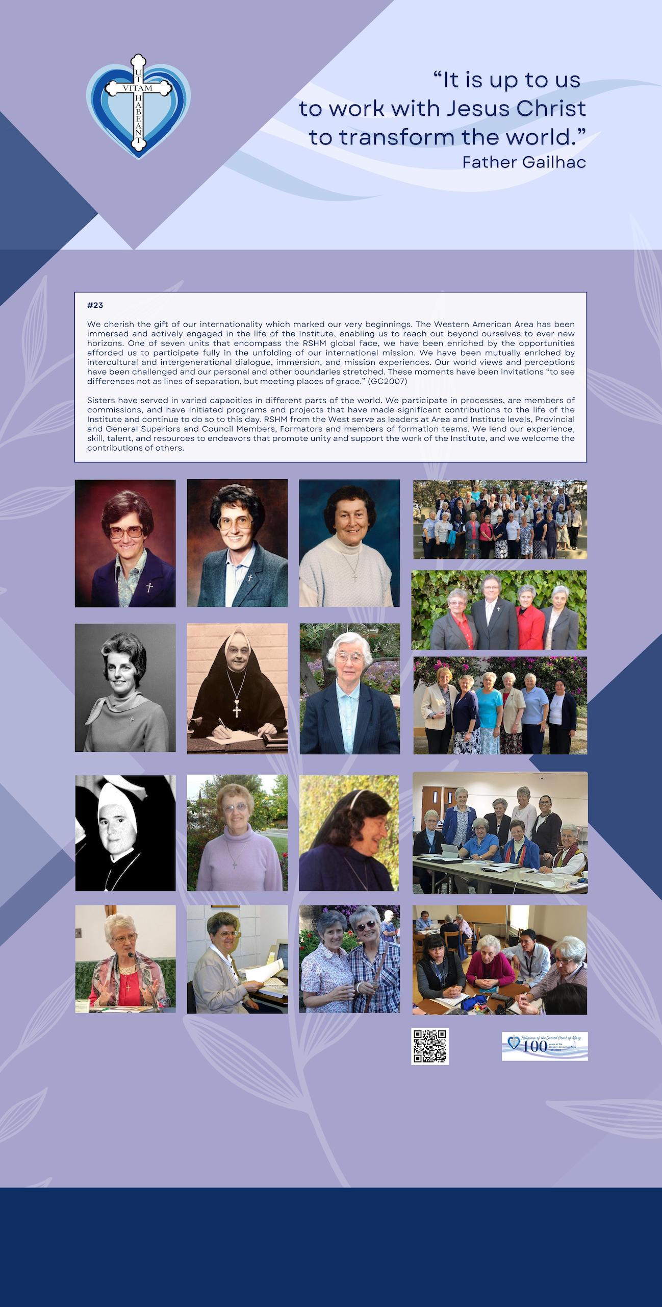 23 – Service to the RSHM Institute – RELIGIOUS OF THE SACRED HEART OF MARY